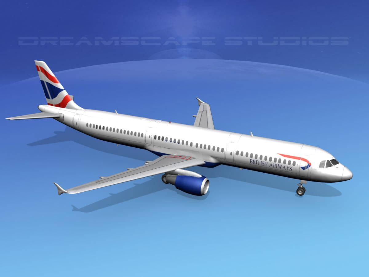 Airbus A321 British Airways - 3D Model by Dreamscape Studios