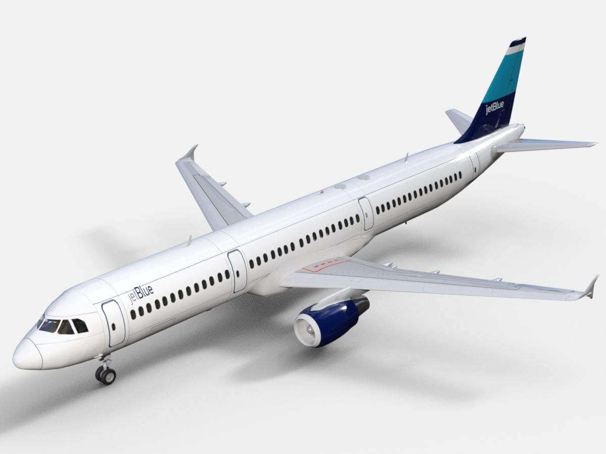 Airbus A321 Jet Blue - 3D Model by Dreamscape Studios