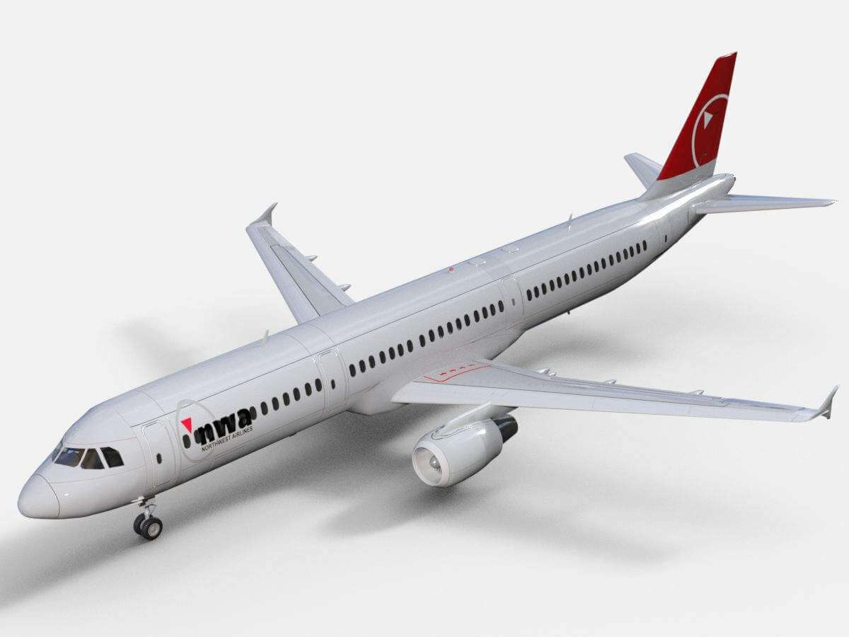 Airbus A321 Northwest - 3D Model by Dreamscape Studios