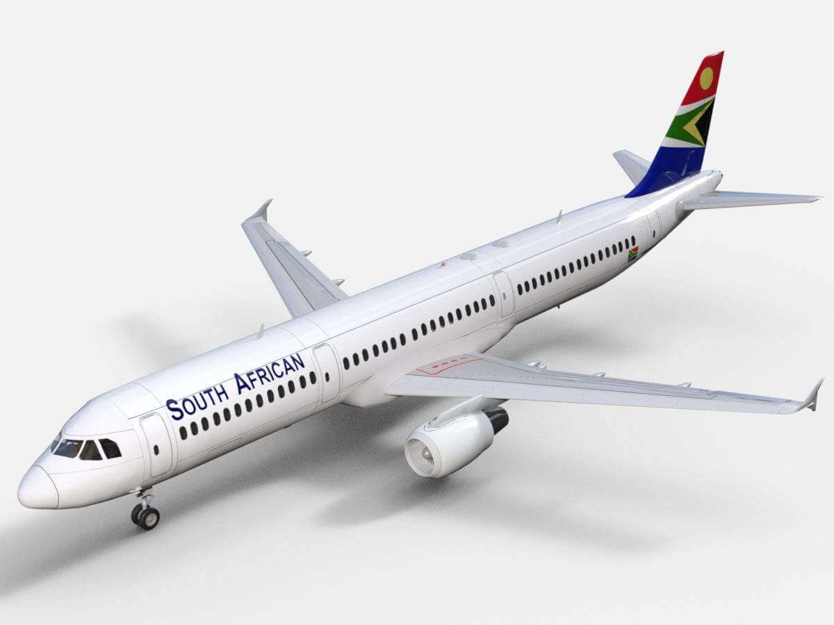 Airbus A321 South Africa - 3D Model by Dreamscape Studios