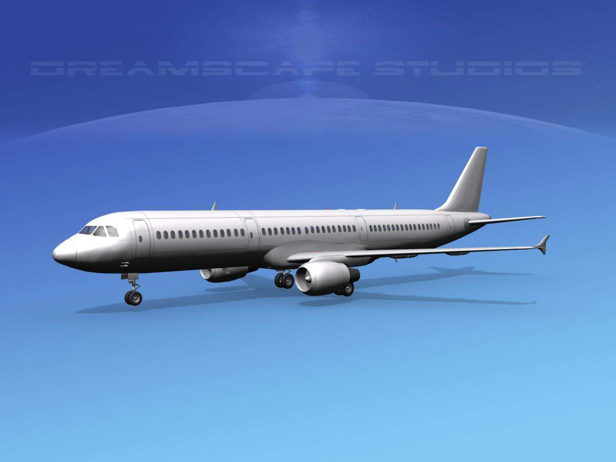 Airbus A321 Unmarked - 3D Model by Dreamscape Studios