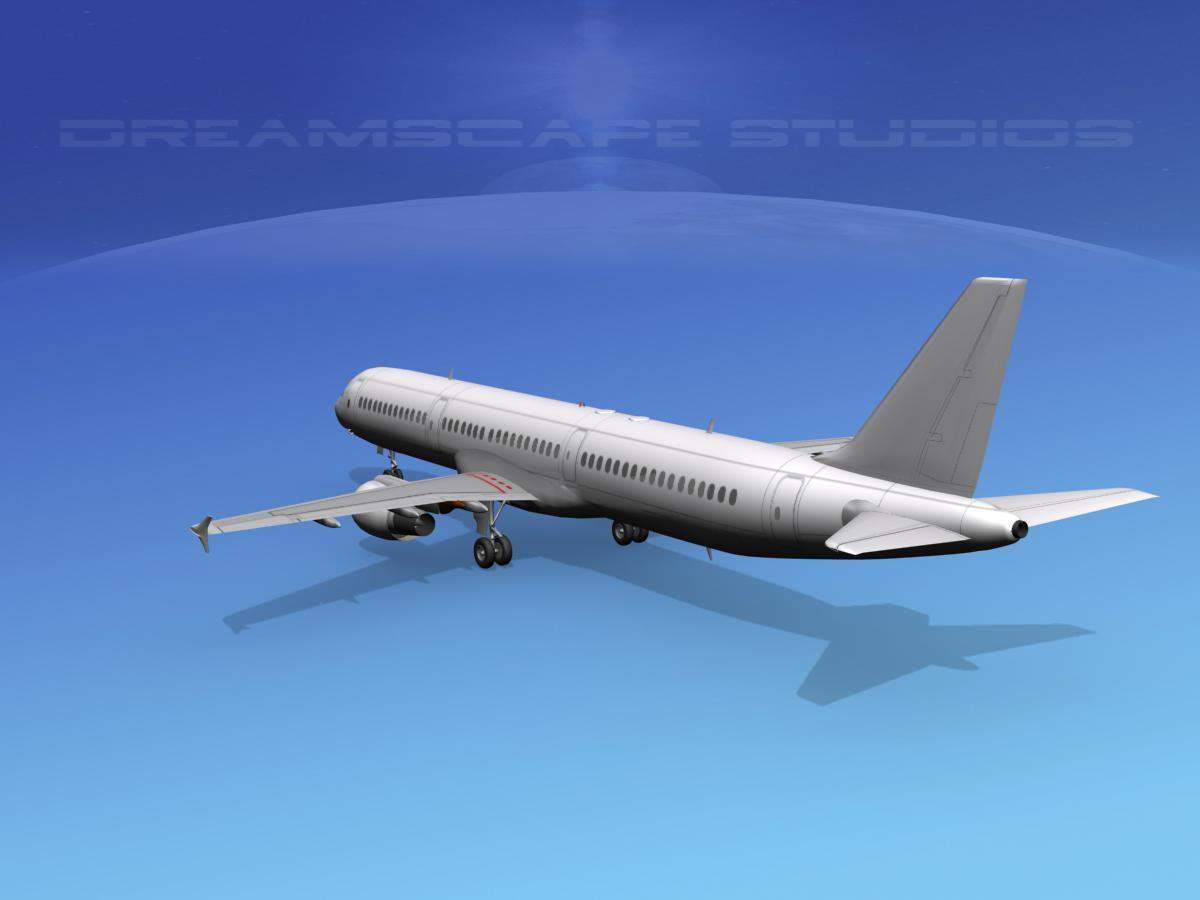 Airbus A321 Unmarked - 3D Model by Dreamscape Studios