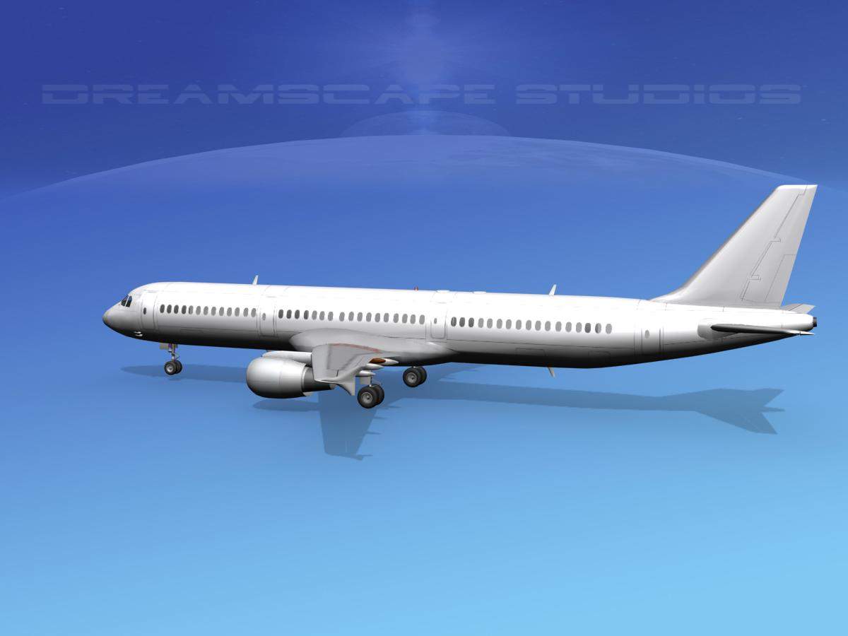 Airbus A321 Unmarked - 3D Model by Dreamscape Studios
