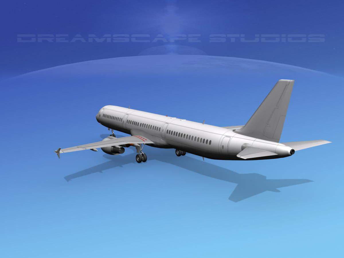 Airbus A321 Unmarked - 3D Model by Dreamscape Studios
