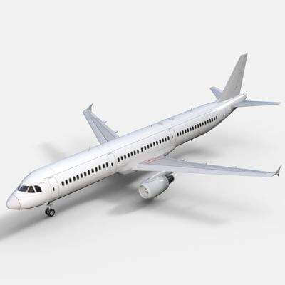 Airbus A321 Unmarked - 3D Model by Dreamscape Studios