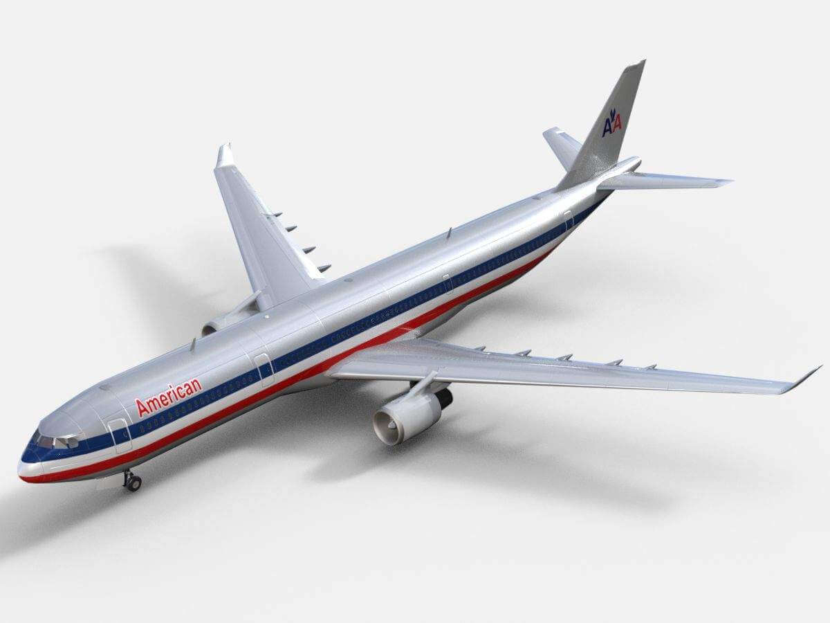 Airbus A330-300 American Airlines 3D Model by Dreamscape Studios