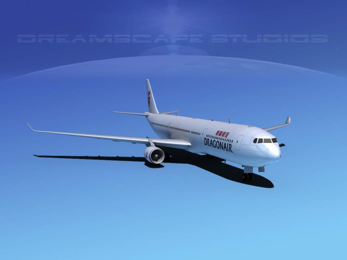 Airbus A330-300 Dragonair 3D Model by Dreamscape Studios