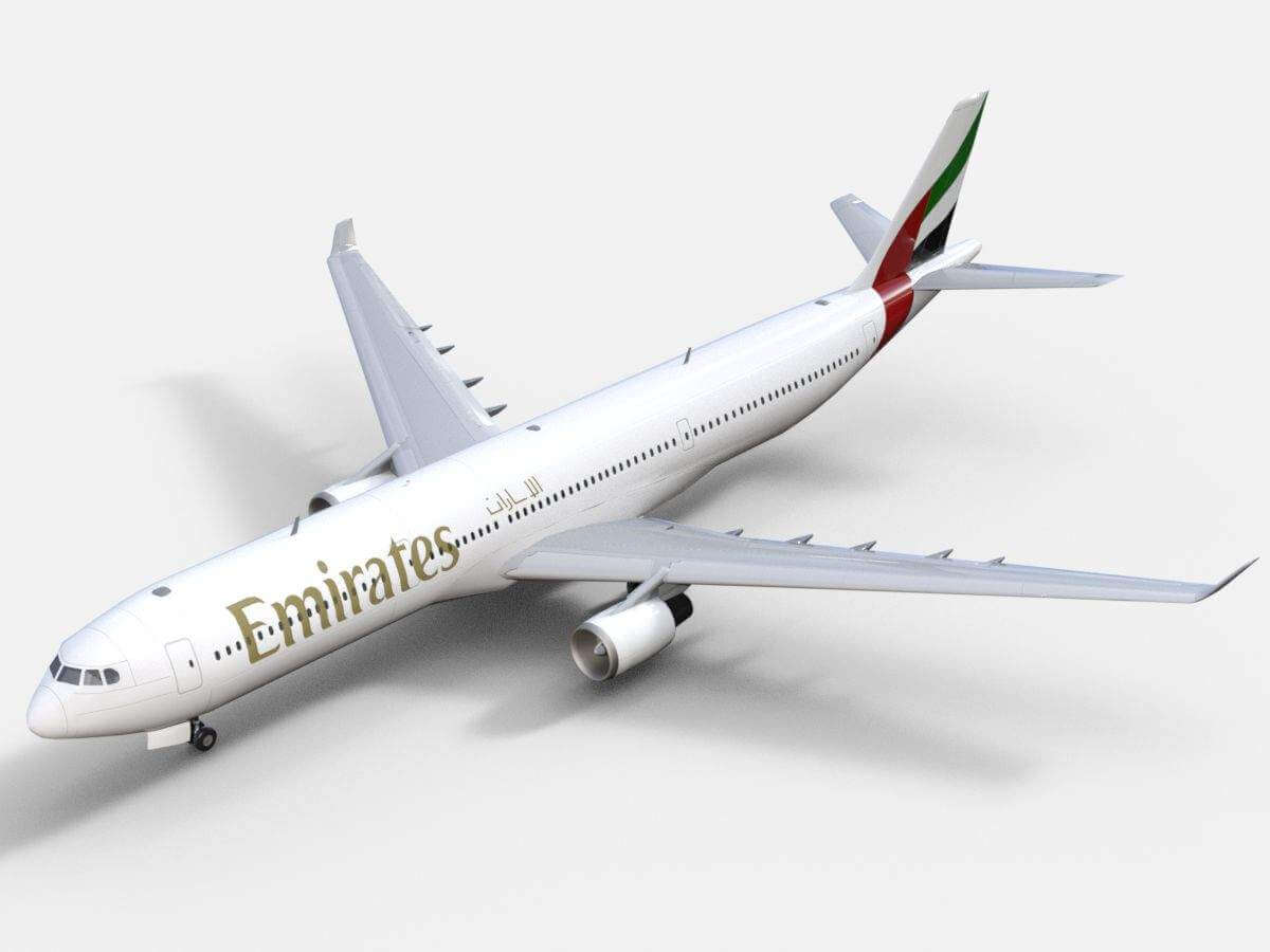 Airbus A330-300 Emirates 3D Model by Dreamscape Studios