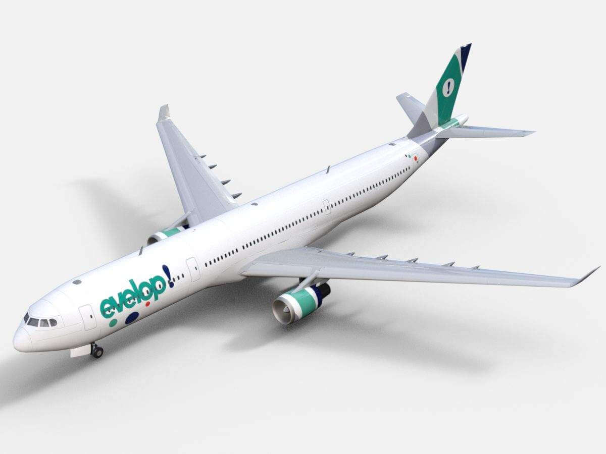 Airbus A330-300 Evelop 3D Model by Dreamscape Studios