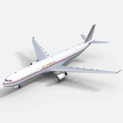 Airbus A330-300 Jet America 3D Model by Dreamscape Studios
