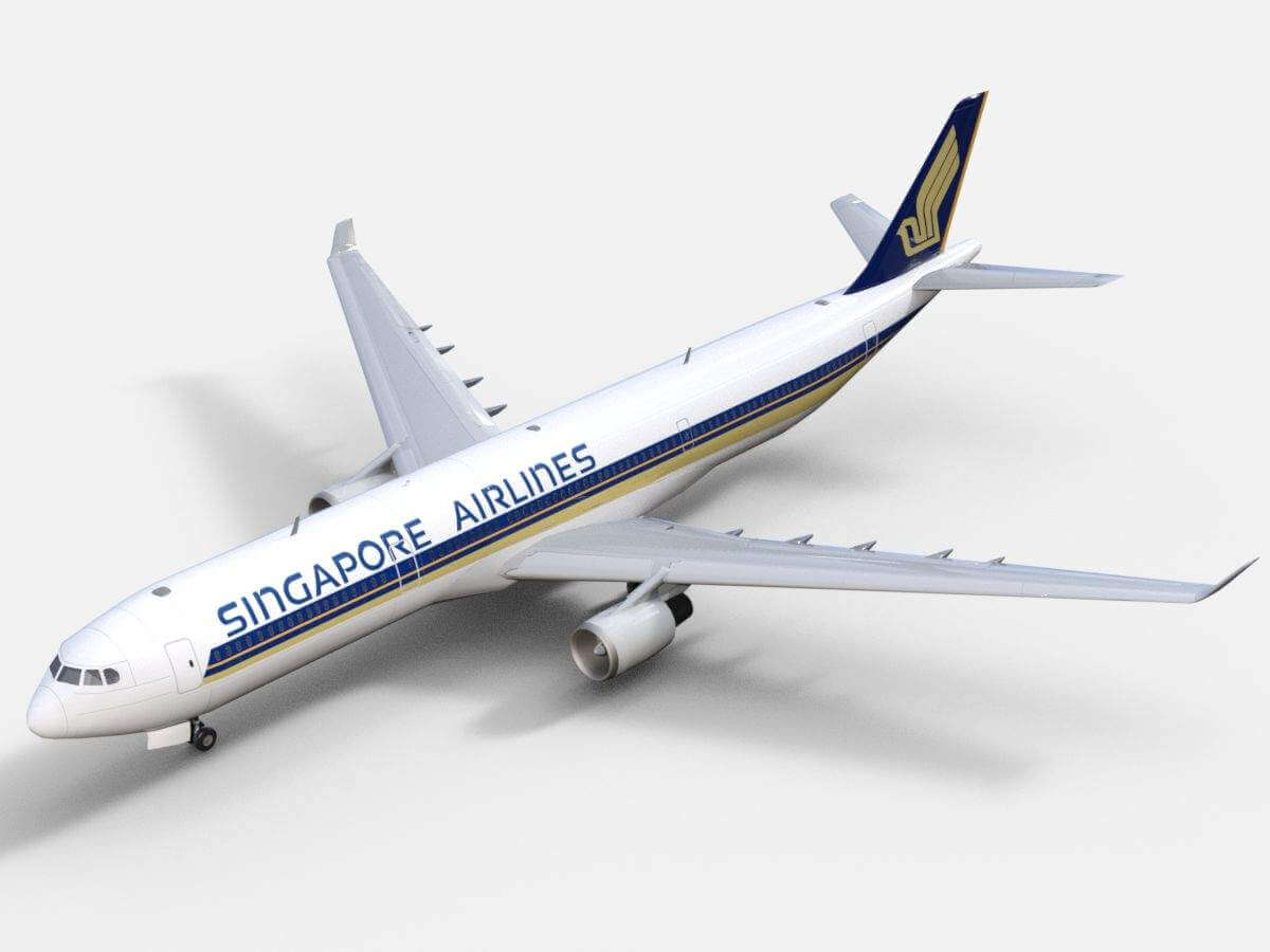 Airbus A330-300 Singapore Airlines 3D Model by Dreamscape Studios