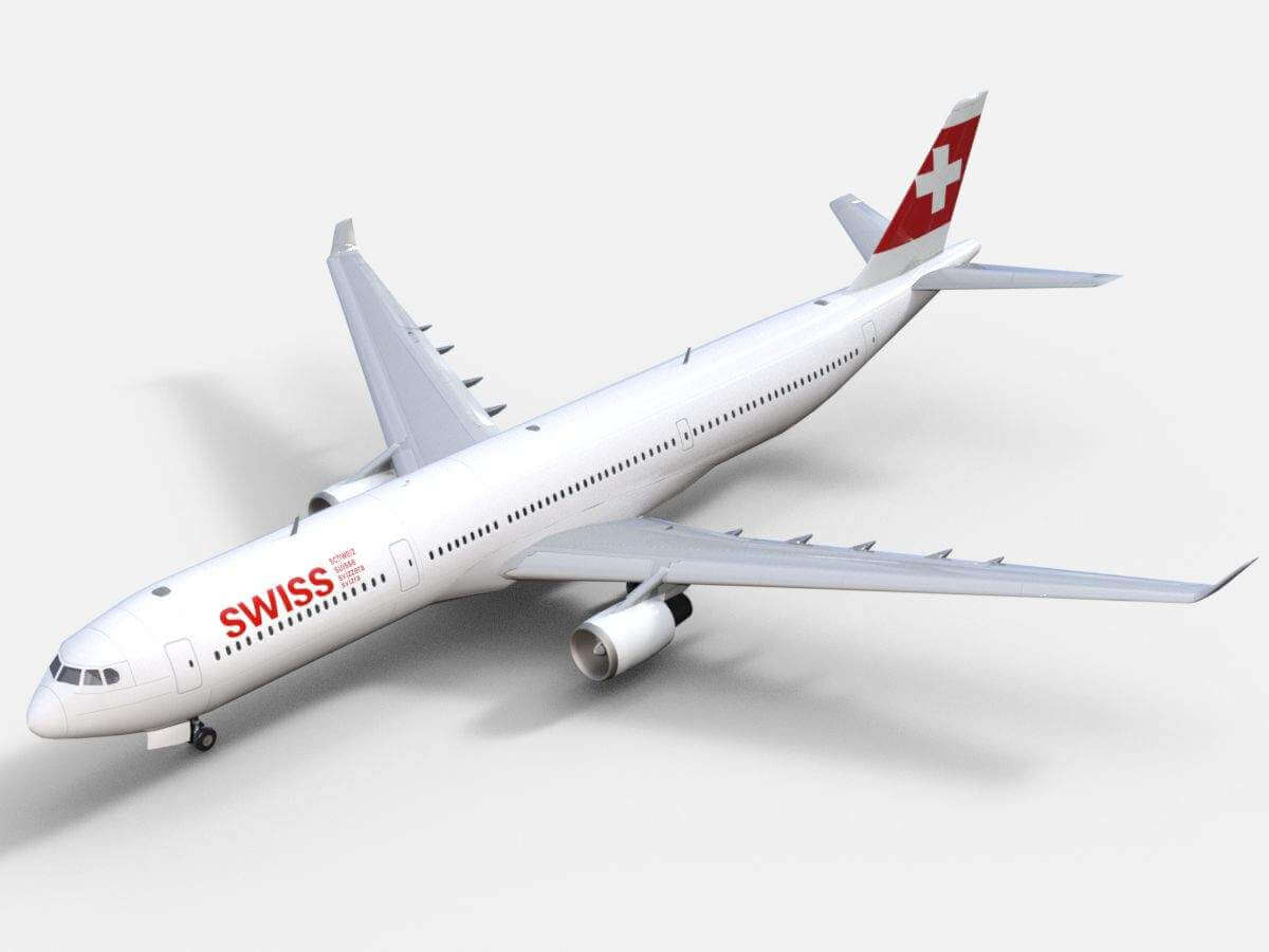 Airbus A330-300 Swissair 3D Model by Dreamscape Studios