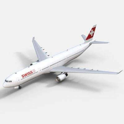 Airbus A330-300 Swissair 3D Model by Dreamscape Studios