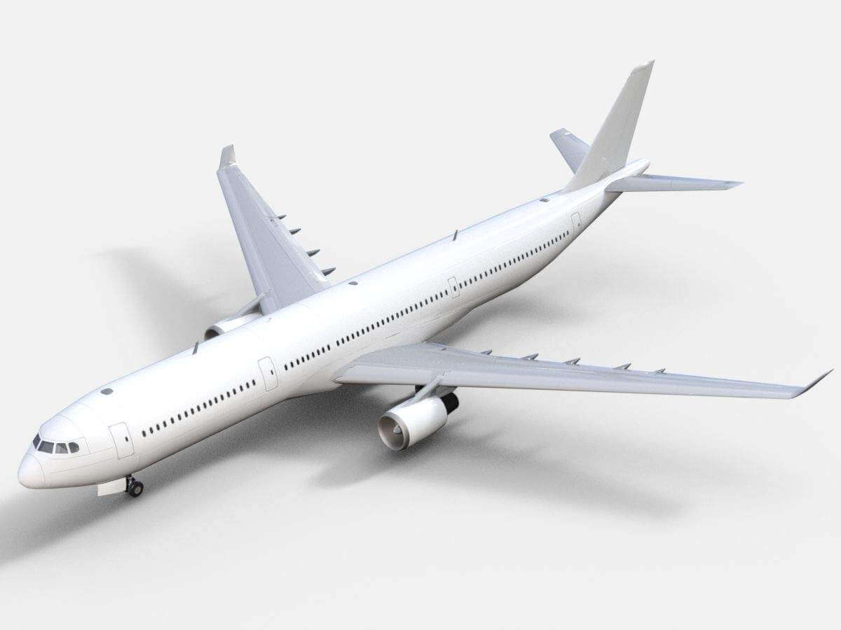 Airbus A330-300 Unmarked 3D Model by Dreamscape Studios