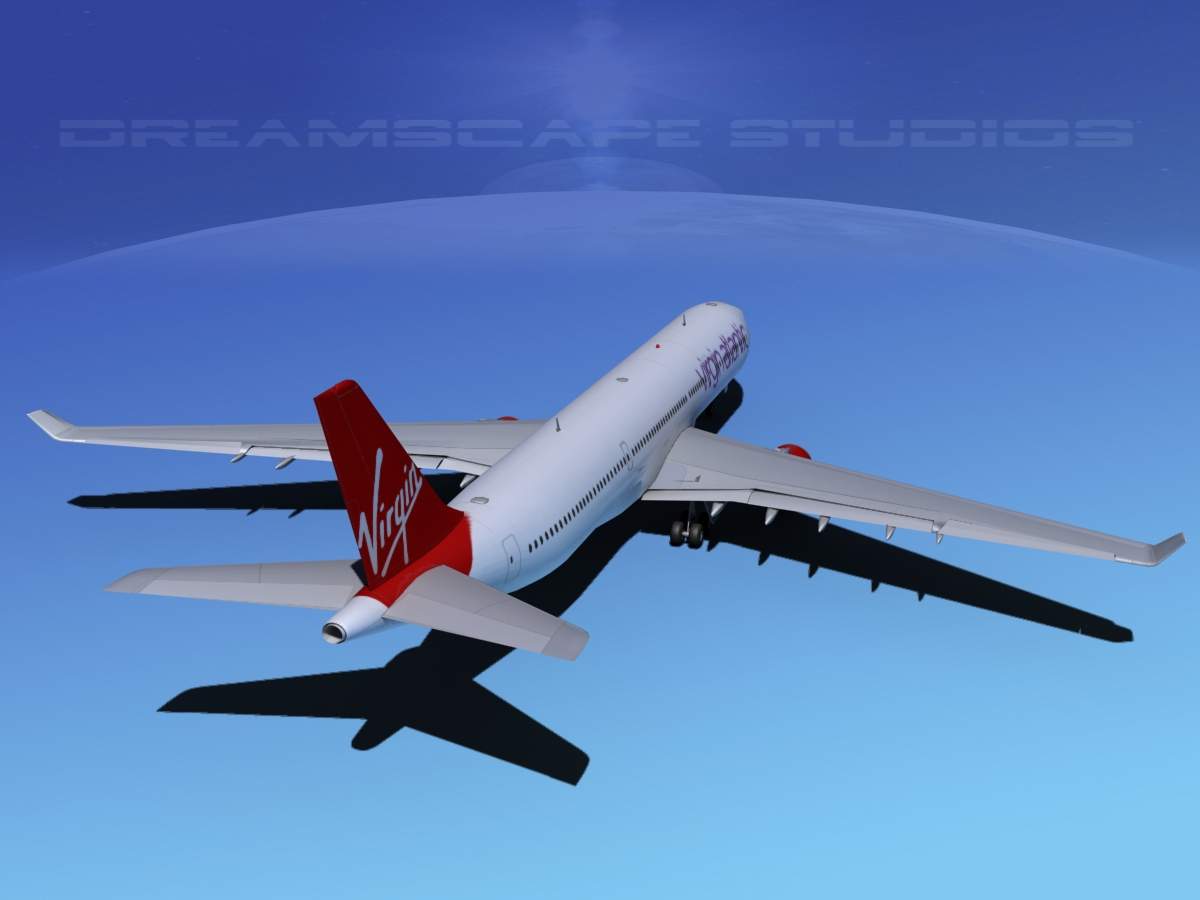 Airbus A330-300 Virgin Atlantic 3D Model by Dreamscape Studios