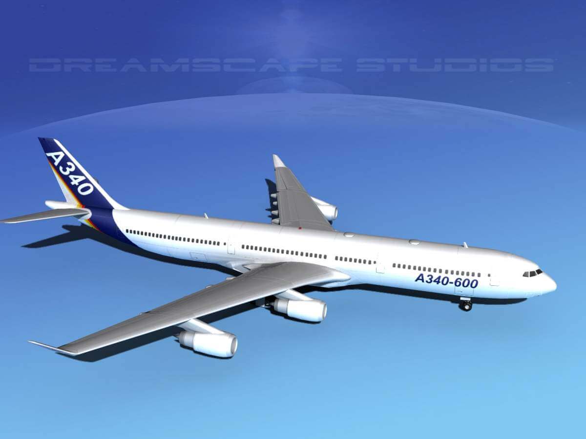 Airbus A340-600 Airbus 3D Model by Dreamscape Studios