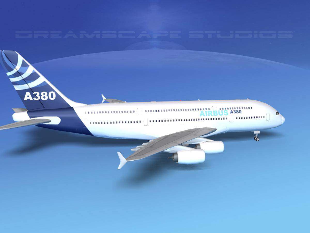 Airbus A380-800 Airbus 3D Model by Dreamscape Studios