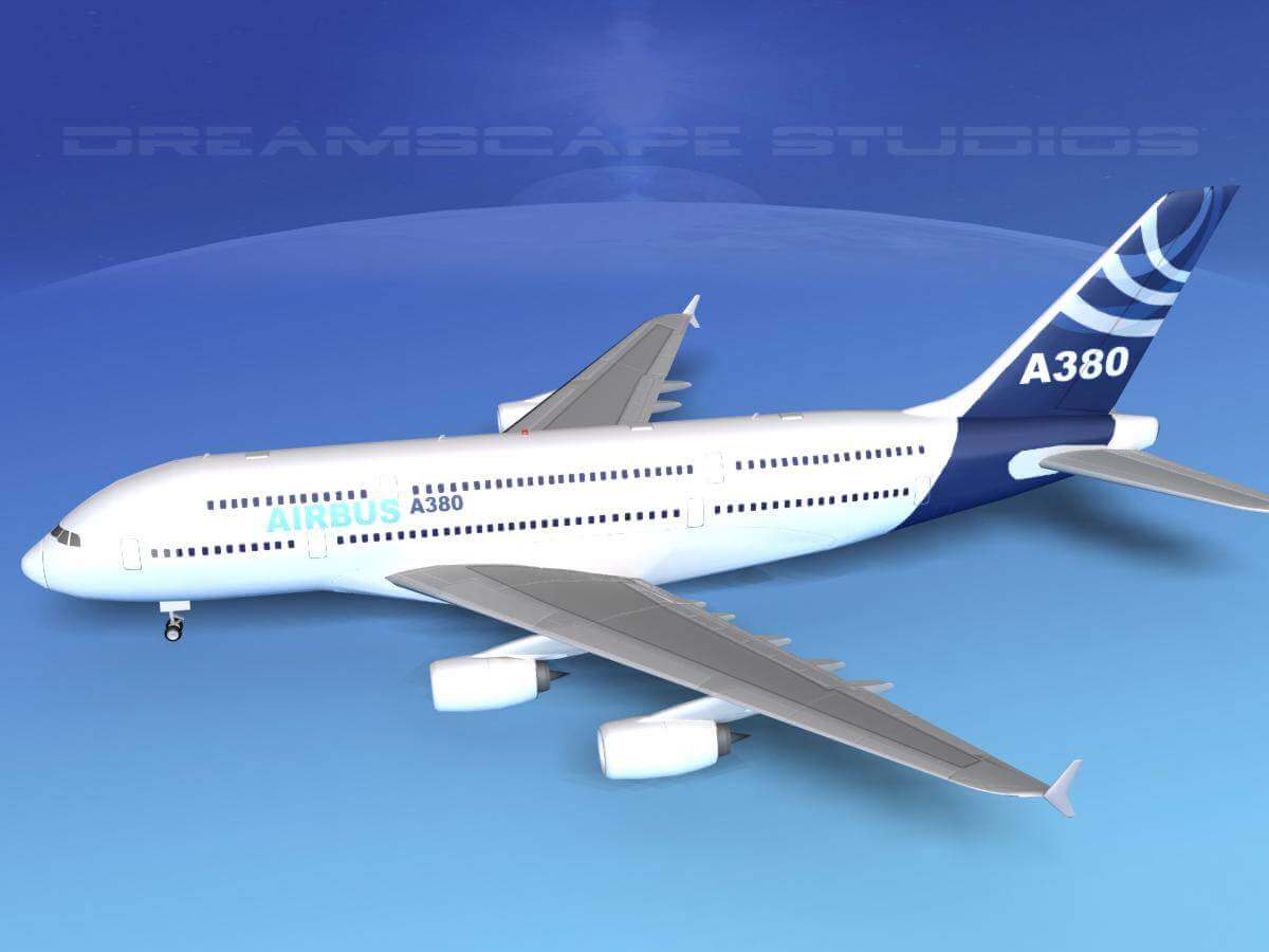 Airbus A380-800 Airbus 3D Model by Dreamscape Studios