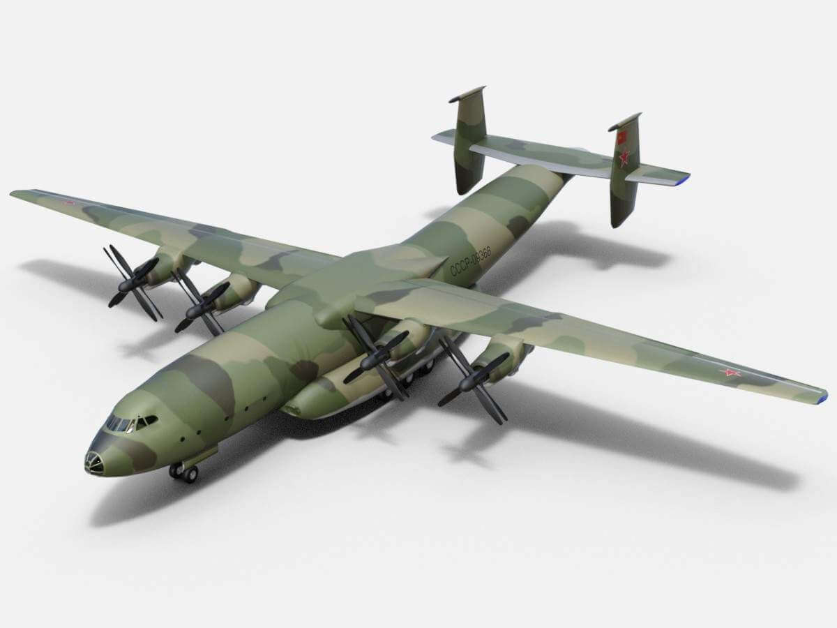 Antonov AN-22 Antie 3D Model by Dreamscape Studios
