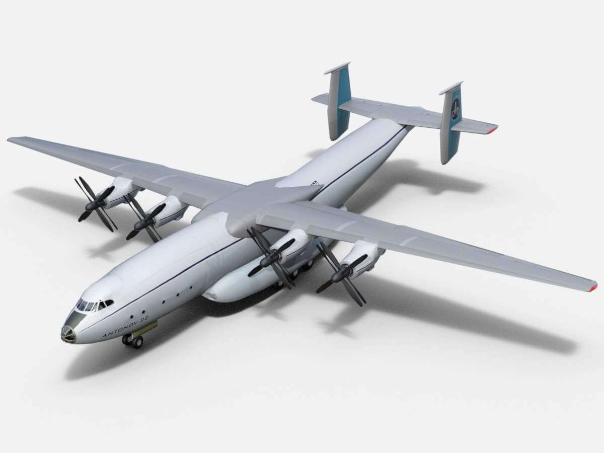 Antonov AN-22 Antie 3D Model by Dreamscape Studios