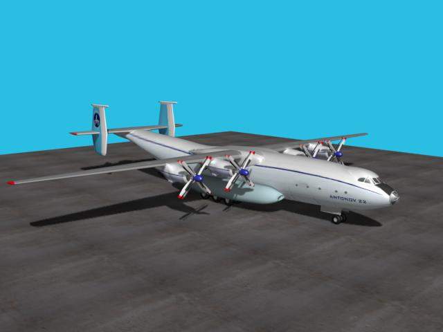 Antonov AN-22 Antie 3D Model by Dreamscape Studios