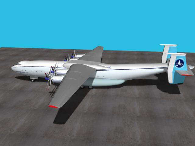 Antonov AN-22 Antie 3D Model by Dreamscape Studios