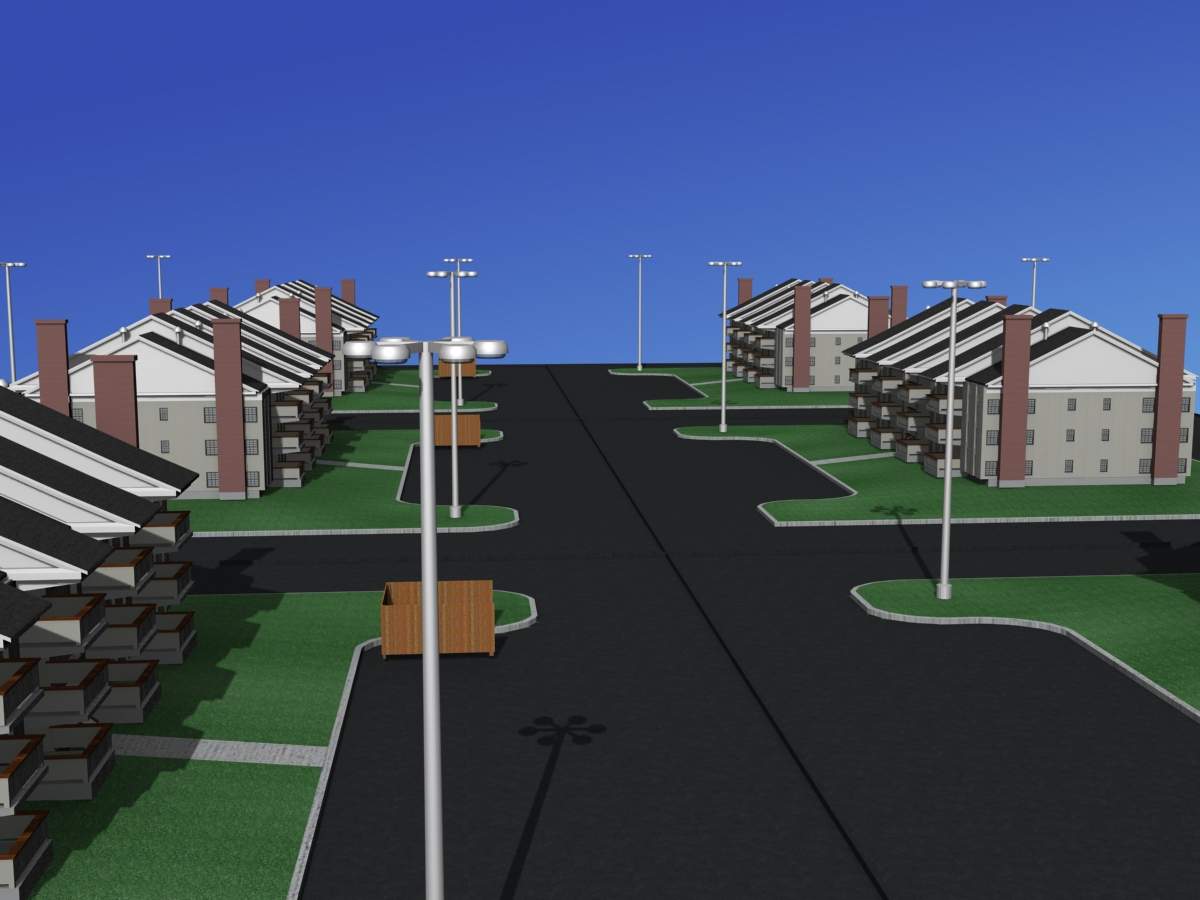Apartment Complex - 3D Model by Dreamscape Studios