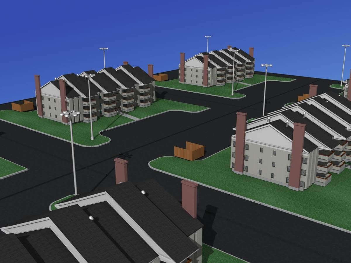 Apartment Complex - 3D Model by Dreamscape Studios