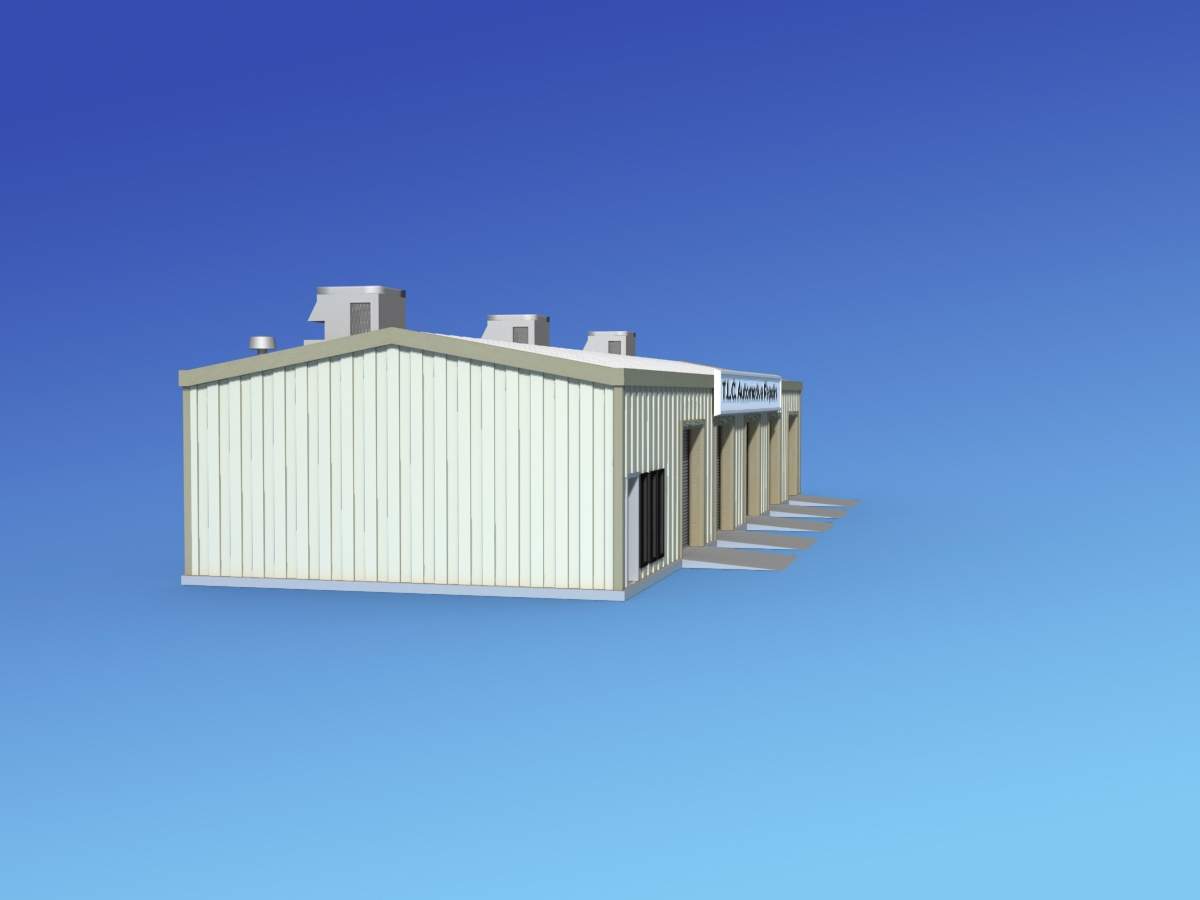 Automotive Repair Shop - 3D Model by Dreamscape Studios