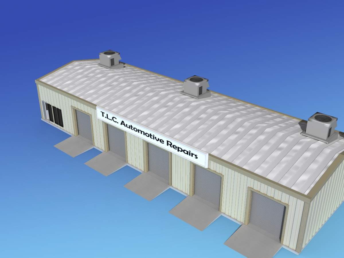 Automotive Repair Shop - 3D Model by Dreamscape Studios