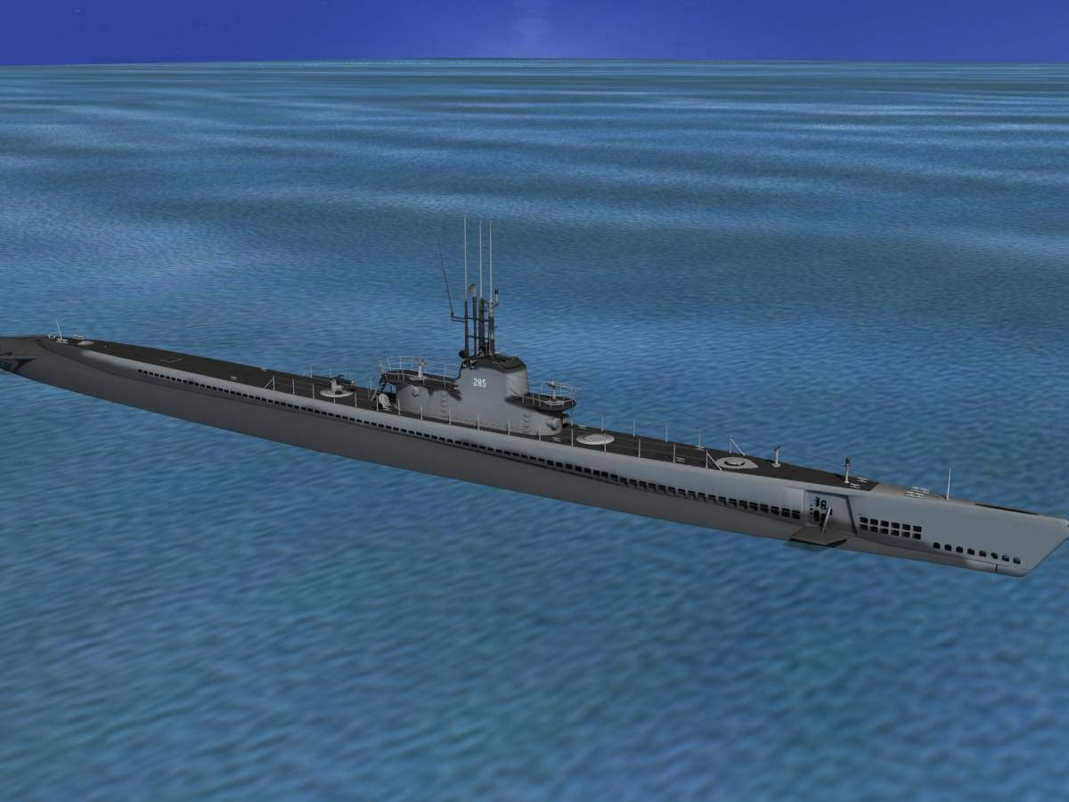 Balao Class Submarine SS285 USS Balao - 3D Model by Dreamscape Studios