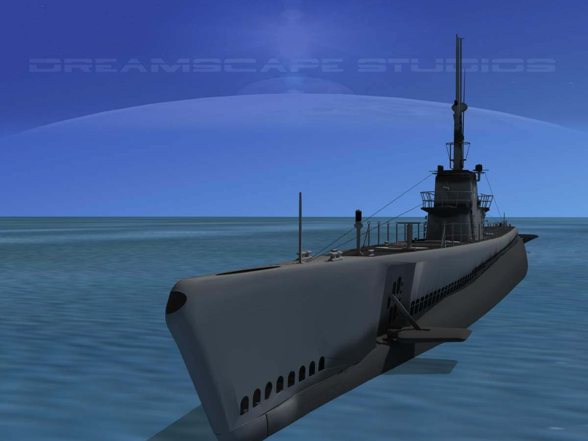 Balao Class Submarine SS285 USS Balao - 3D Model by Dreamscape Studios