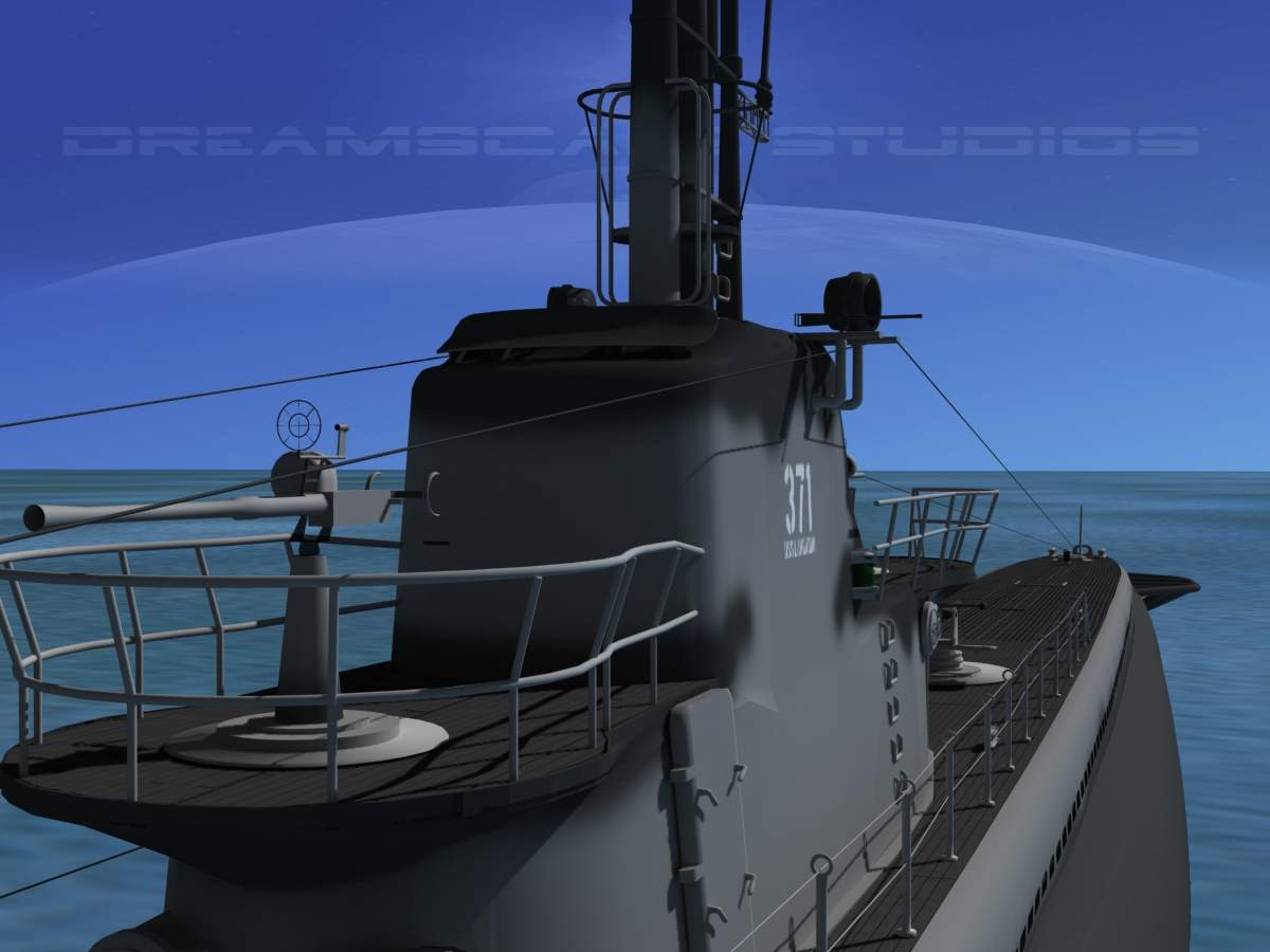 Balao Class Submarine SS285 USS Balao - 3D Model by Dreamscape Studios