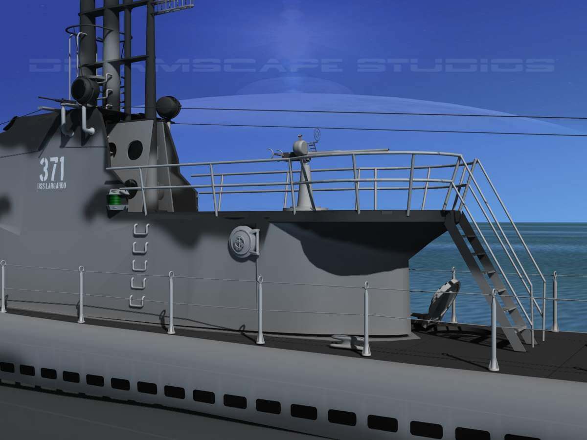 Balao Class Submarine SS285 USS Balao - 3D Model by Dreamscape Studios