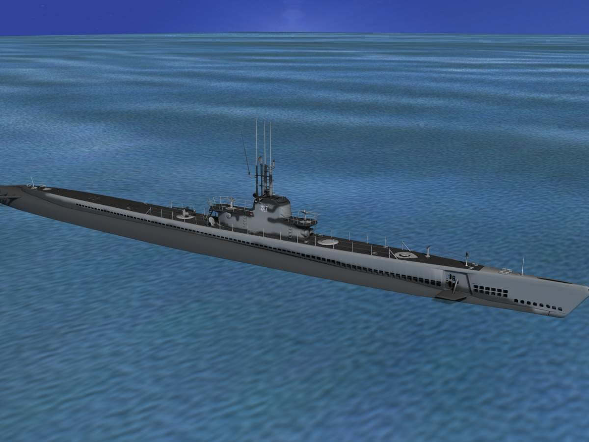 Balao Class Submarine SS287 USS Bonefin - 3D Model by Dreamscape Studios