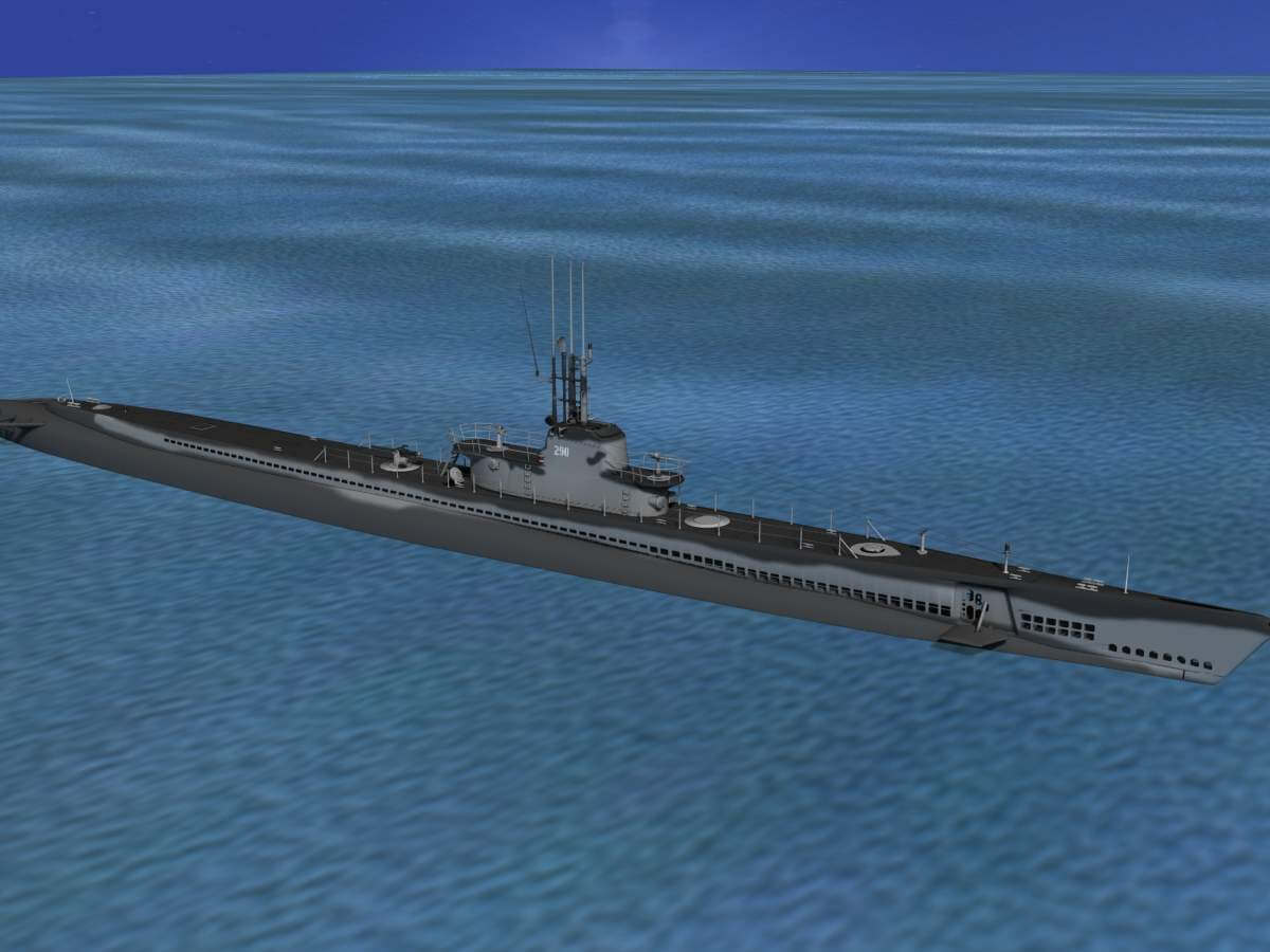 Balao Class Submarine SS290 USS Cisco - 3D Model by Dreamscape Studios