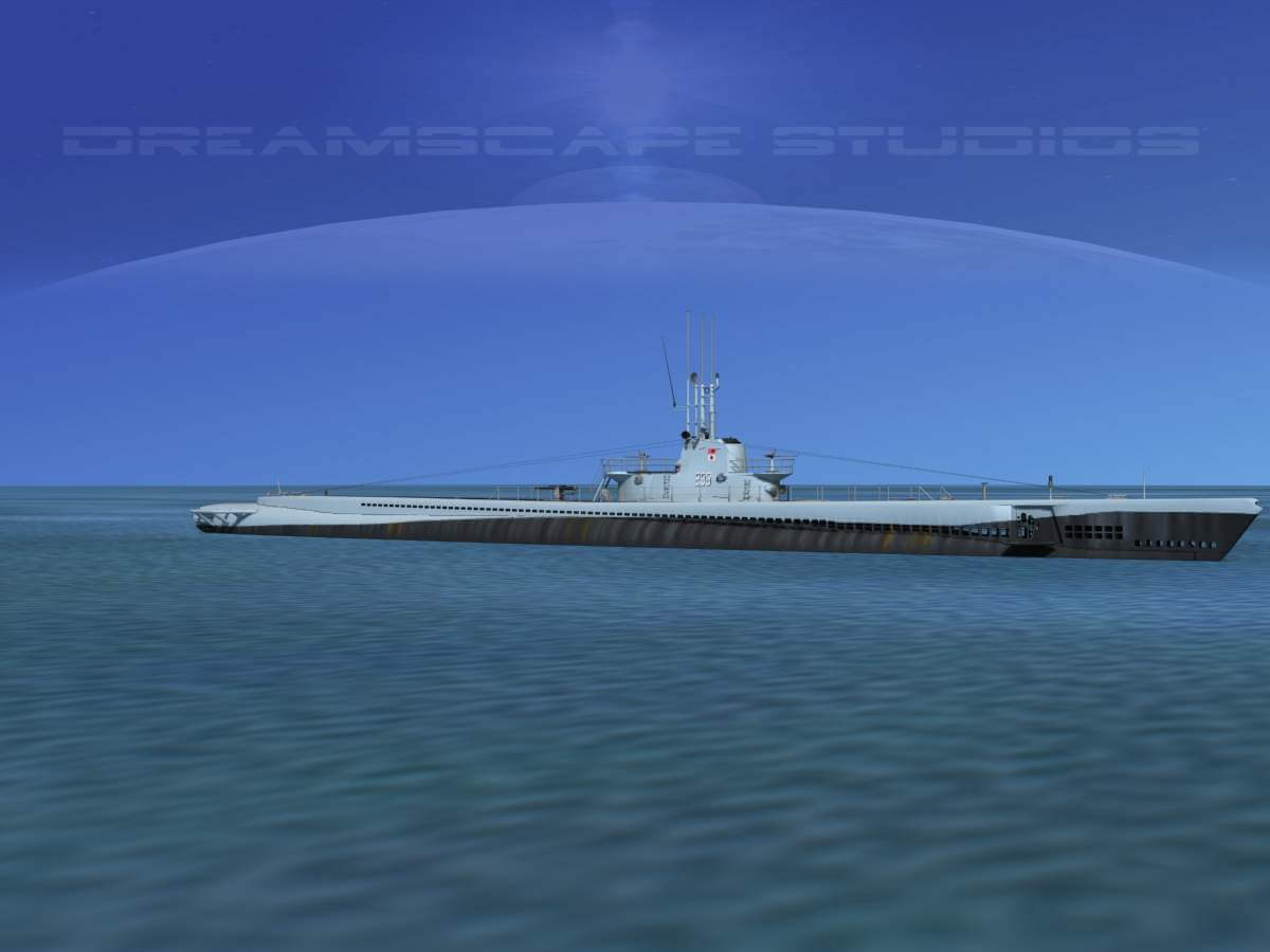 Balao Class Submarine SS298 USS Lionfish - 3D Model by Dreamscape Studios