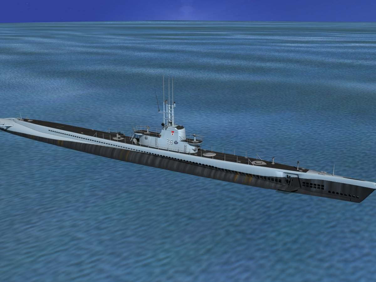 Balao Class Submarine SS298 USS Lionfish - 3D Model by Dreamscape Studios