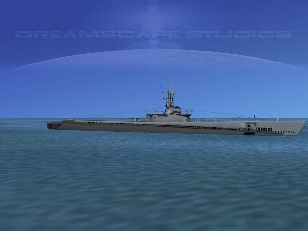 Balao Class Submarine SS311 USS Archerfish - 3D Model by Dreamscape Studios