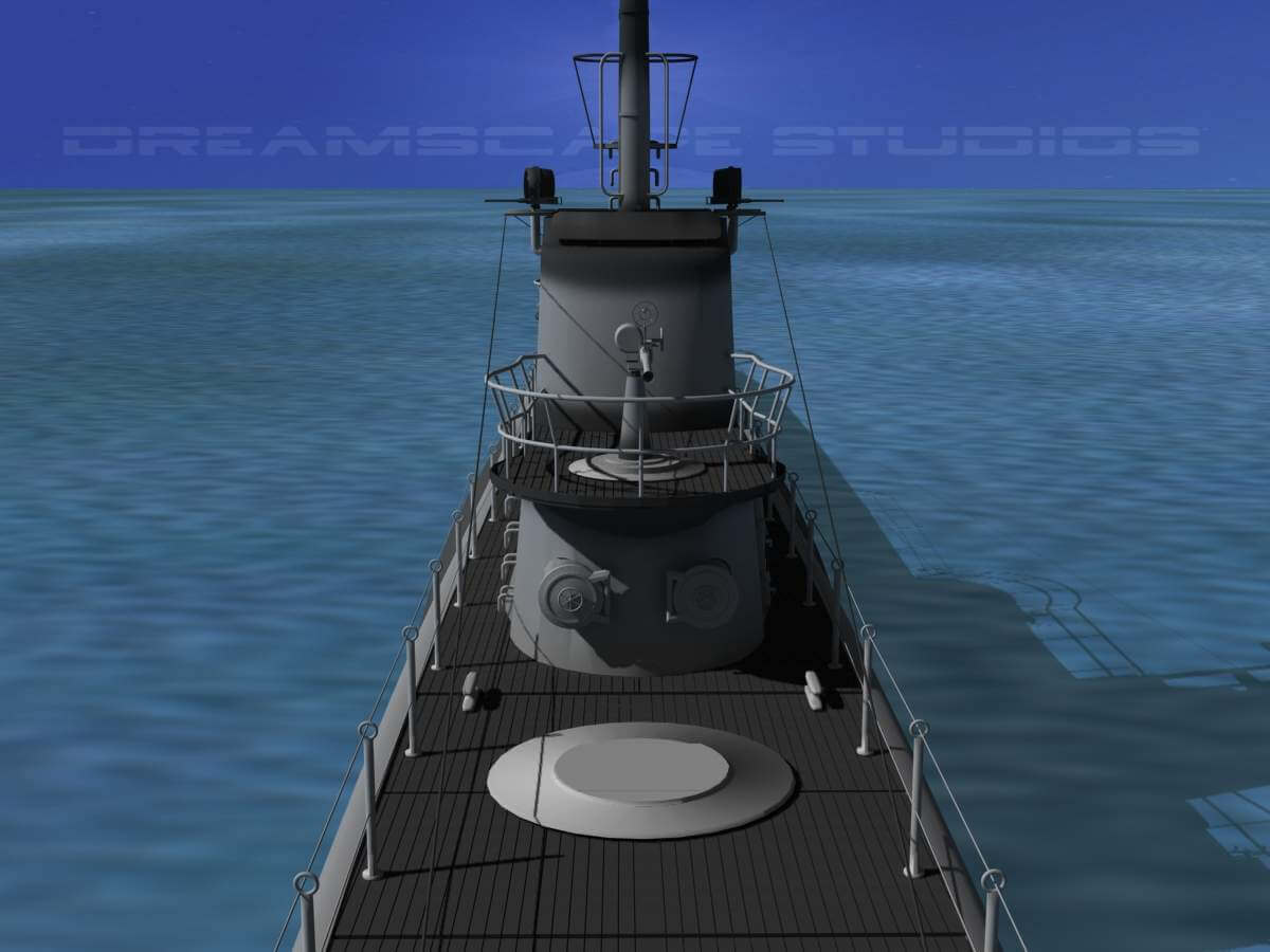 Balao Class Submarine SS311 USS Archerfish - 3D Model by Dreamscape Studios