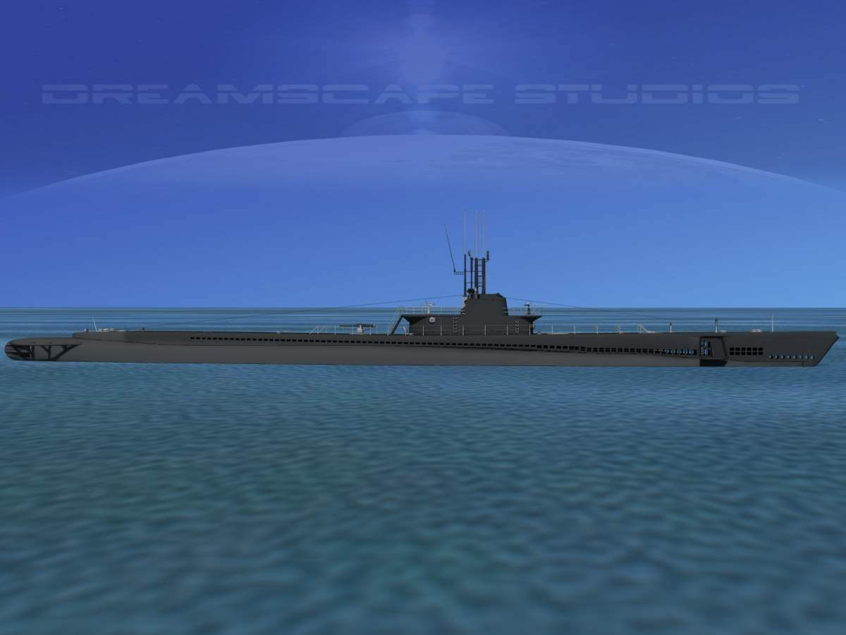 Balao Class Submarine SS347 USS Cubera - 3D Model by Dreamscape Studios