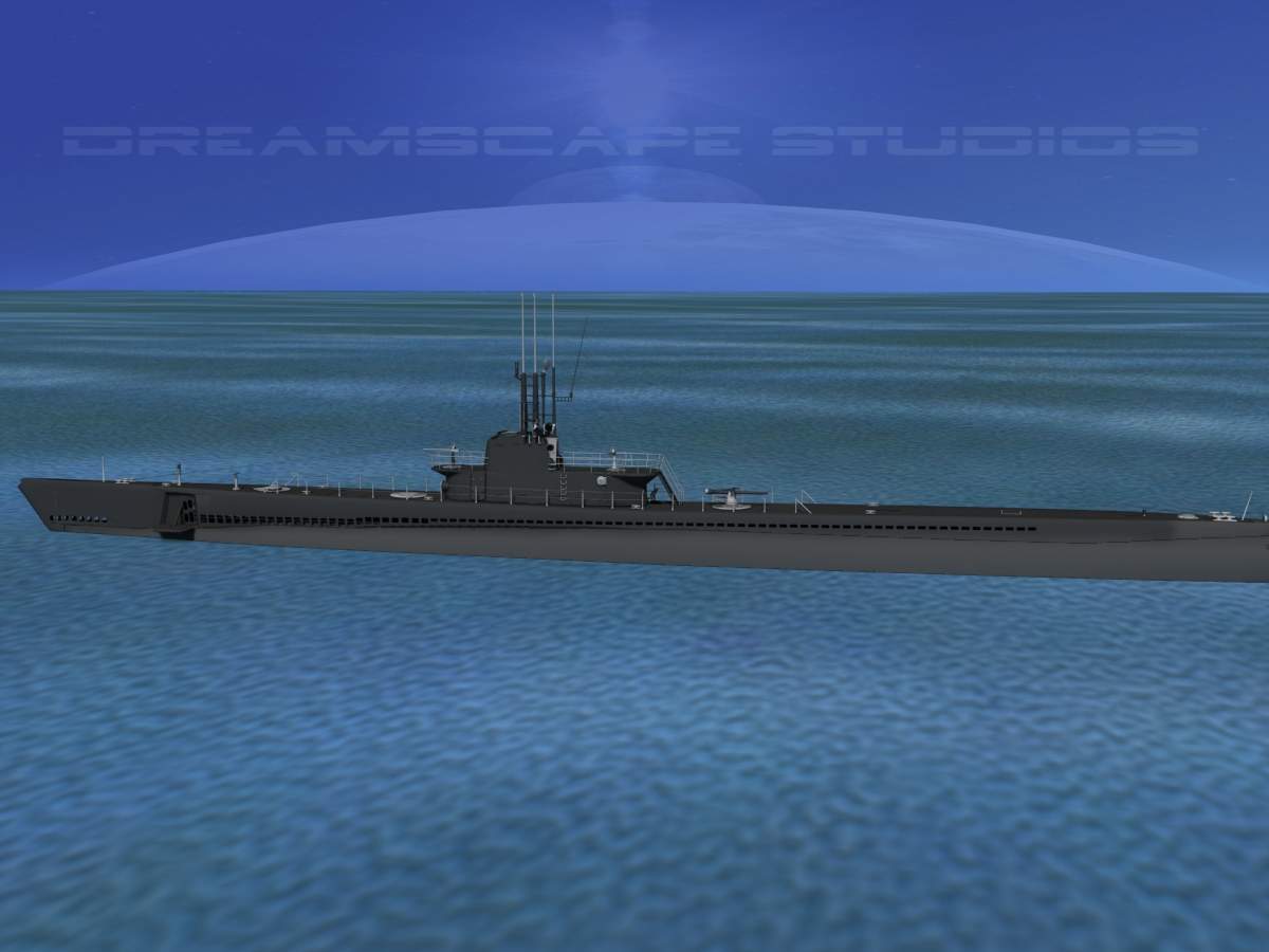 Balao Class Submarine SS347 USS Cubera - 3D Model by Dreamscape Studios
