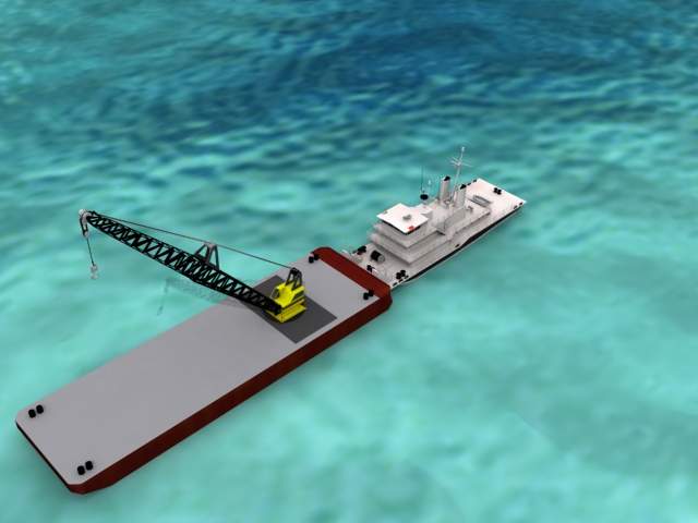 Barge Crane - 3D Model by Dreamscape Studios