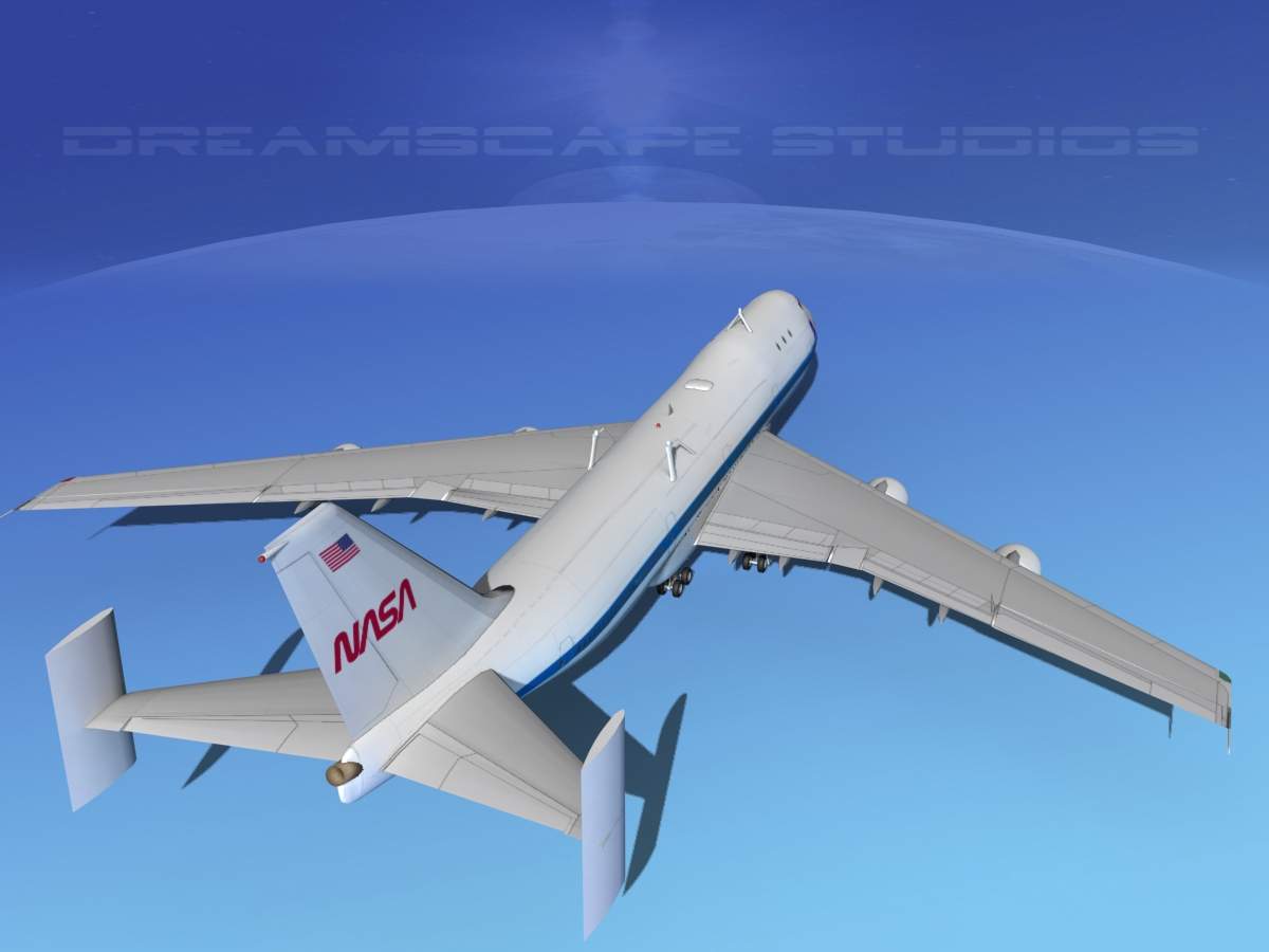 Basic Shuttle Atlantis Transport 747 1-2 3D Model by Dreamscape Studios