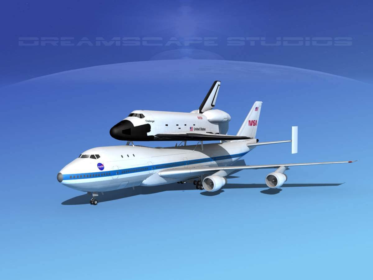 Basic Shuttle Challenger 747 1-2 3D Model by Dreamscape Studios