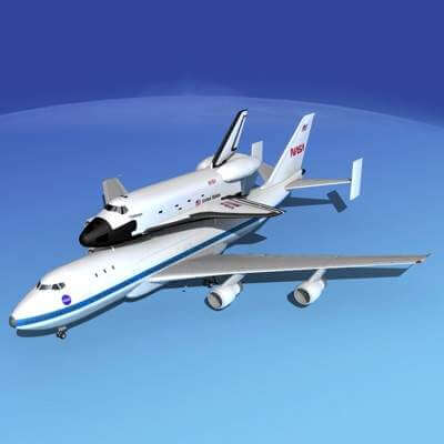 Basic Shuttle Challenger 747 1-2 3D Model by Dreamscape Studios