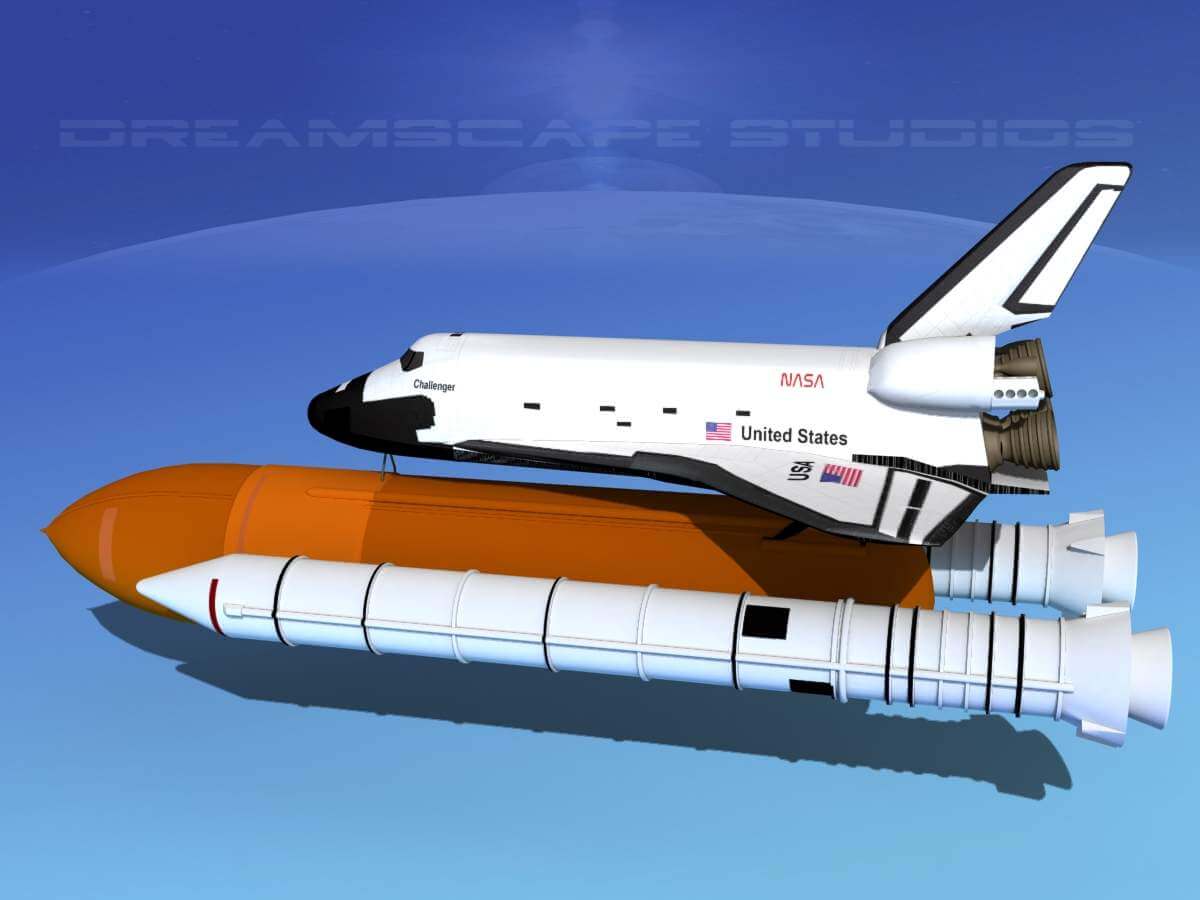 Basic Shuttle Challenger Launch 1-4 3D Model by Dreamscape Studios
