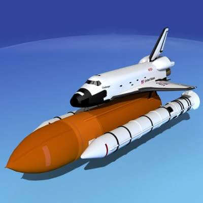 Basic Shuttle Challenger Launch 1-4 3D Model by Dreamscape Studios