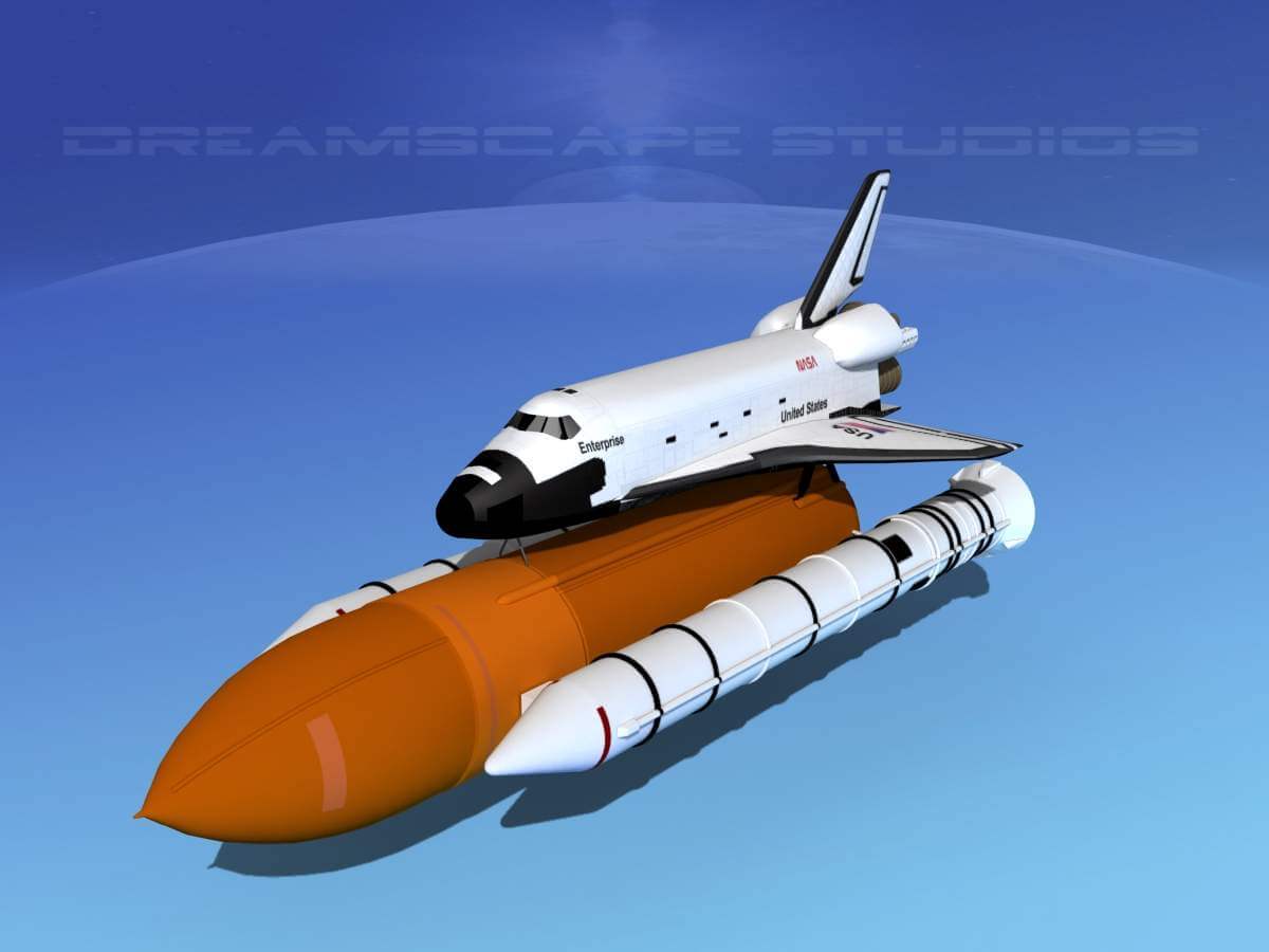 Basic Shuttle Enterprise Launch 1-4 3D Model by Dreamscape Studios