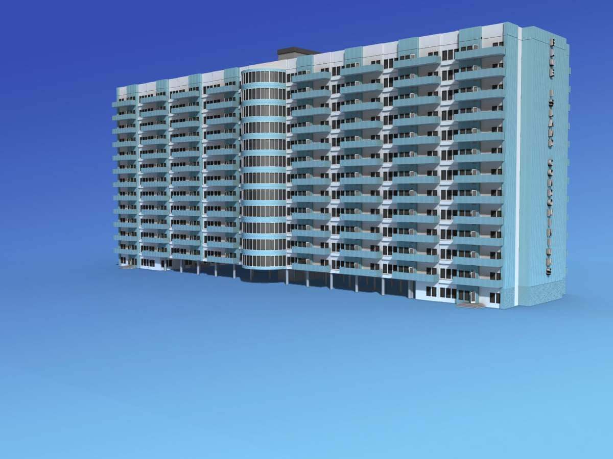 Beachfront High Rise Condos 01 - 3D Model by Dreamscape Studios